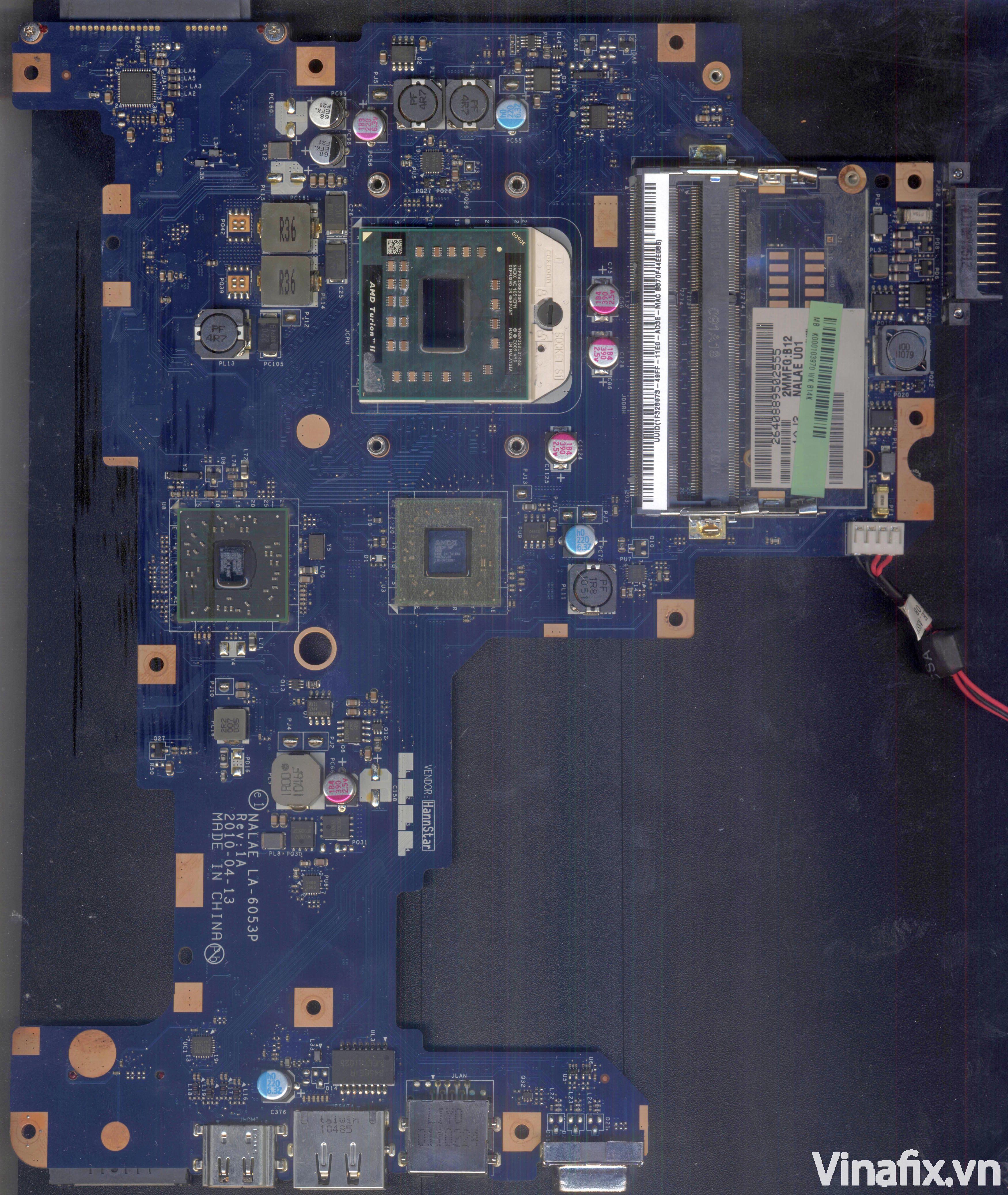 Toshiba Satellite L675D-113 Compal NALAE LA-6053P Rev: 1A | Vinafix.com